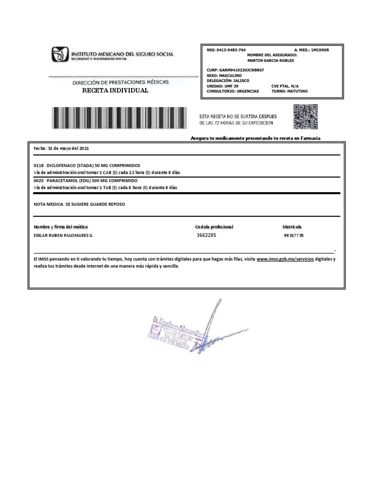 Receta Medica Escaneada 31 | PDF