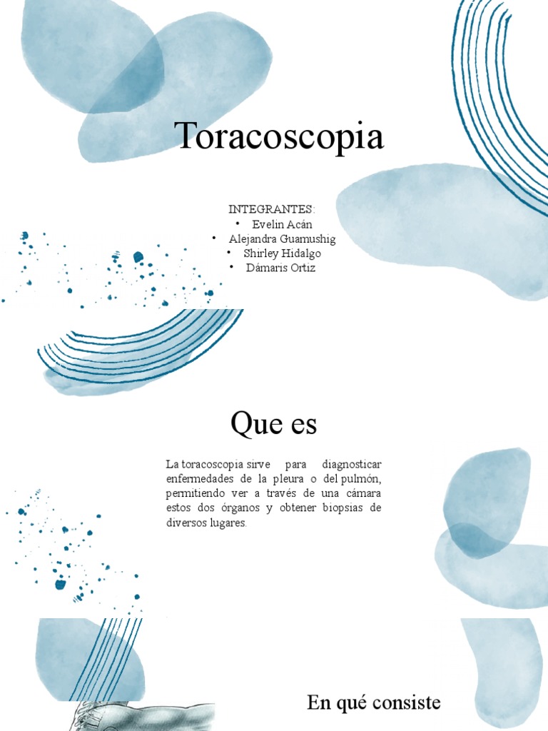 Toracoscopia: Procedimiento y Cuidados | PDF | Biopsia | Epidemiología