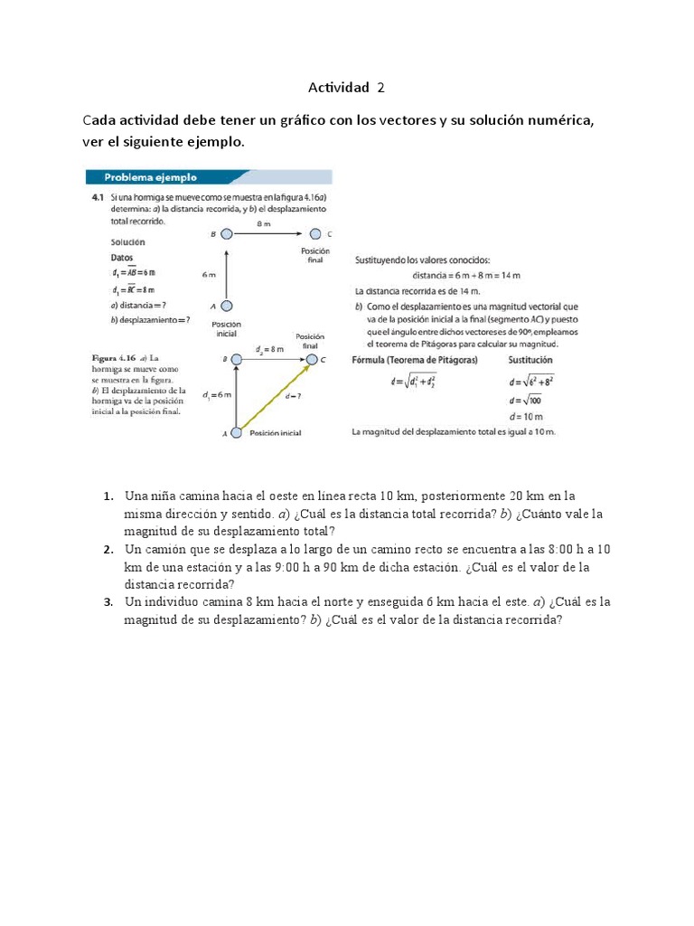 Actividad Posición y Desplazamiento | PDF