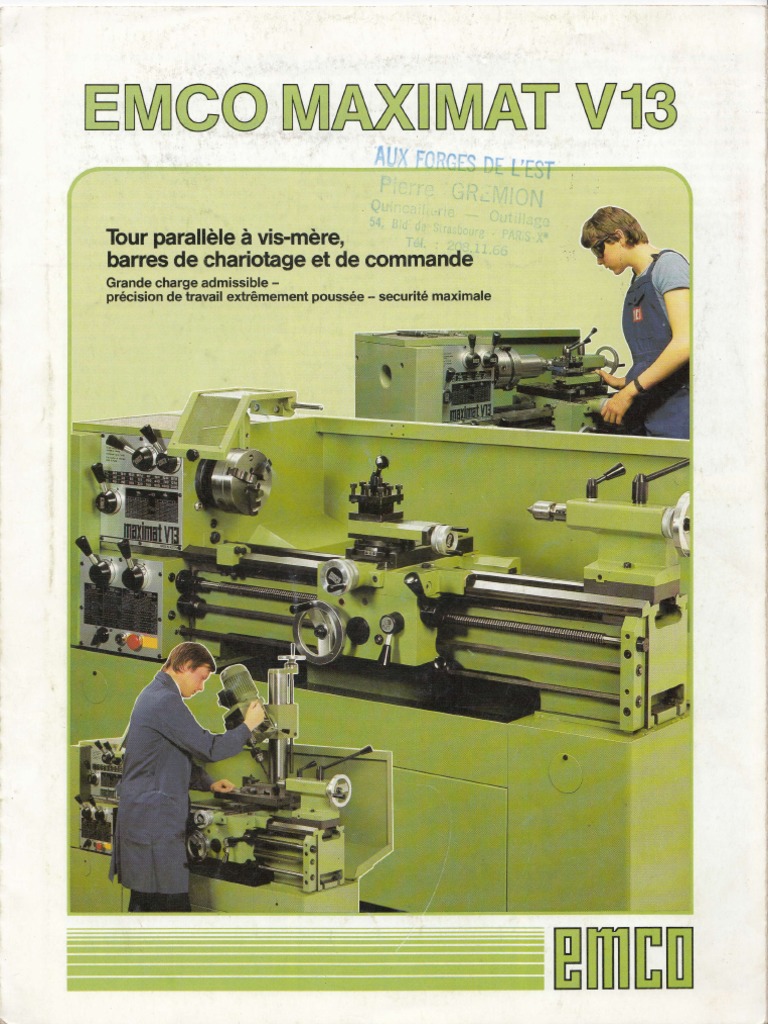 Emco Maximat V13 Dépliant Commercial | PDF