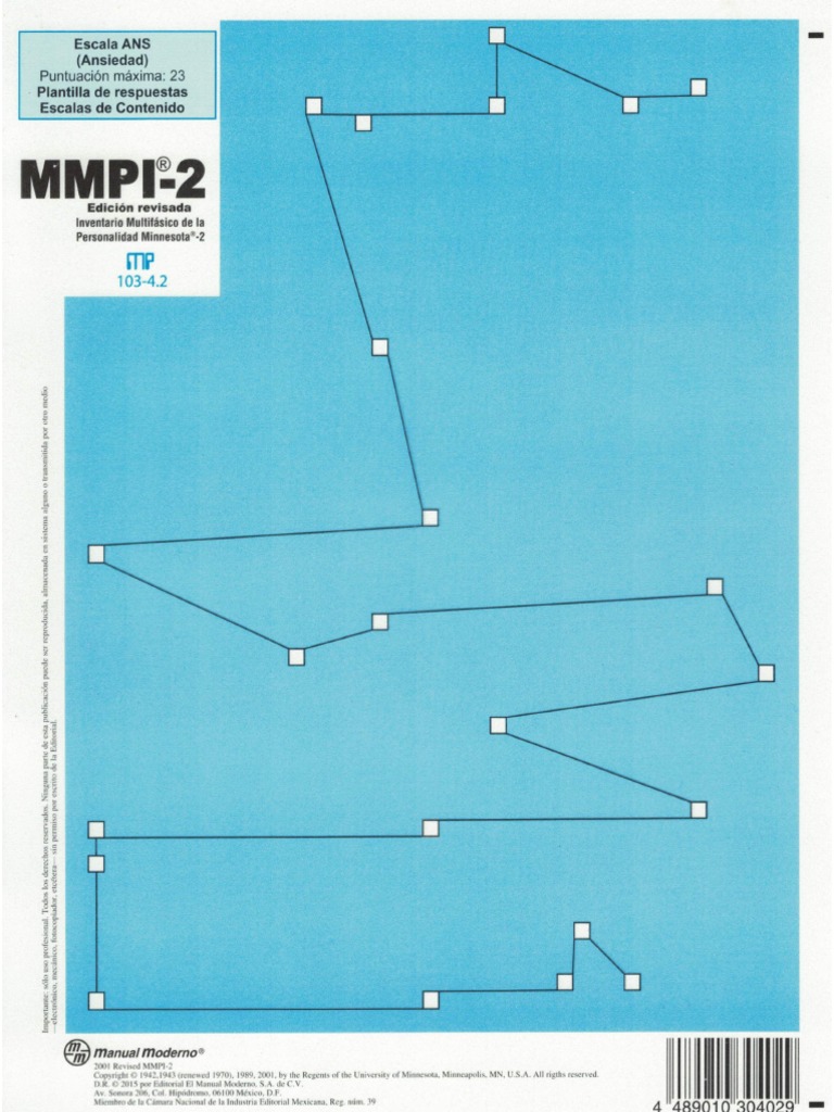 MMPI-2. Plantillas de Respuestas. Escalas de Contenido | PDF