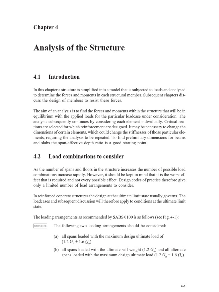 Analysis of The Structure: SABS 0100 | PDF | Bending | Beam (Structure)