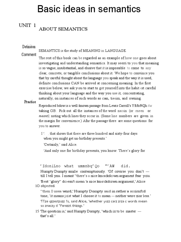 Semantics A Coursebook UNIT 1 | PDF | Jargon | Theory