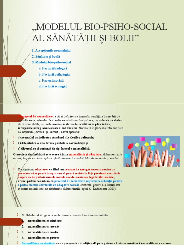Modelul Bio-Psiho-Social Al Sanatatii Si Boliil | PDF