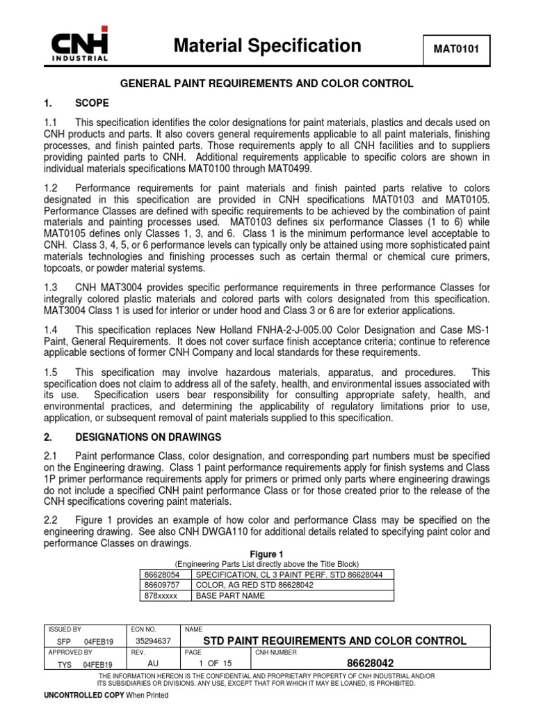 CNH Paint Specifications and Standards | PDF | Paint | Specification ...