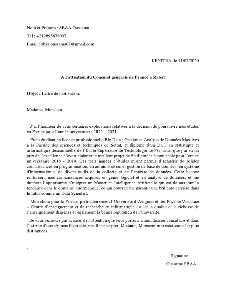 Lettre de Motivation TLS | PDF | Ordinateurs