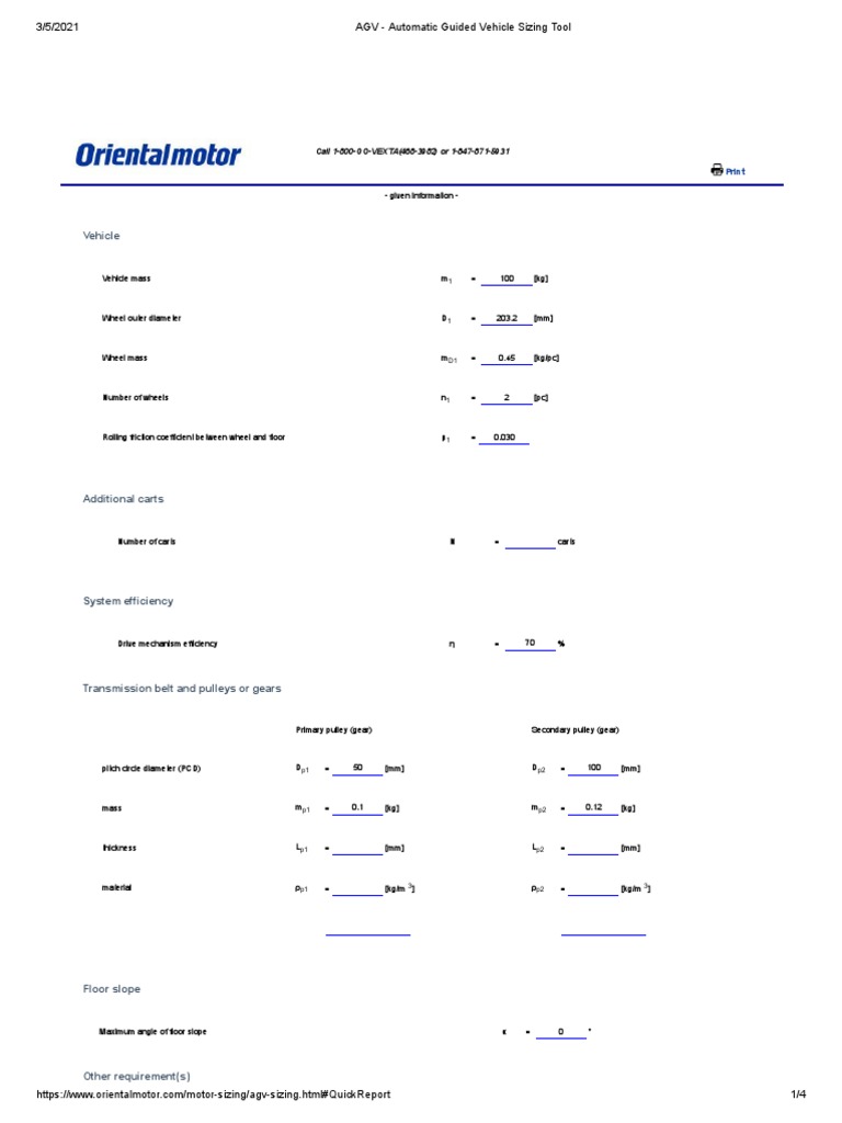 AGV - Automatic Guided Vehicle Sizing Tool | PDF | Belt (Mechanical ...