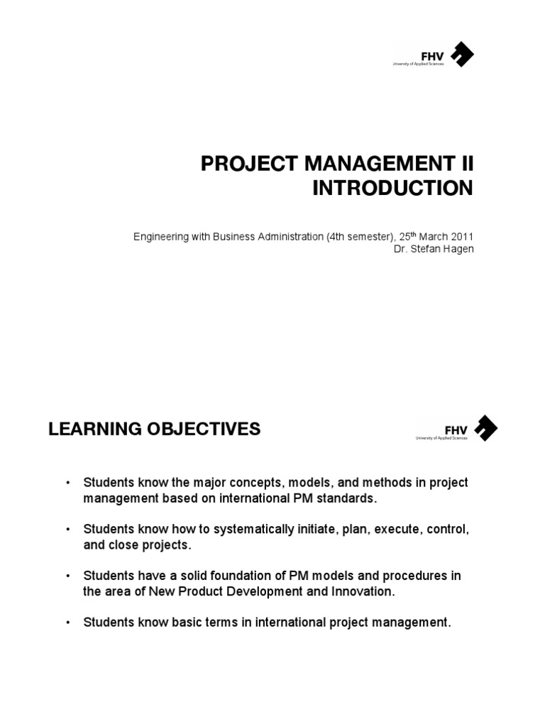 Module 01: Project Management II | PDF | Project Management | System