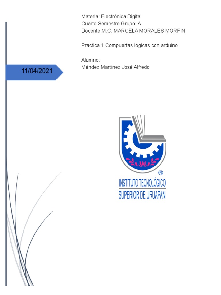 Practica 1 Modulo 2 Compuertas | PDF | Puerta lógica | Arduino