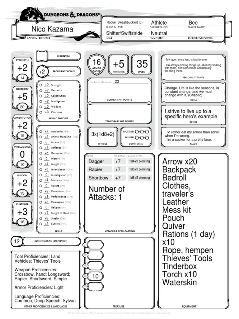 Free Character Sheet or Whatever | PDF | Fantasy Role Playing Games ...