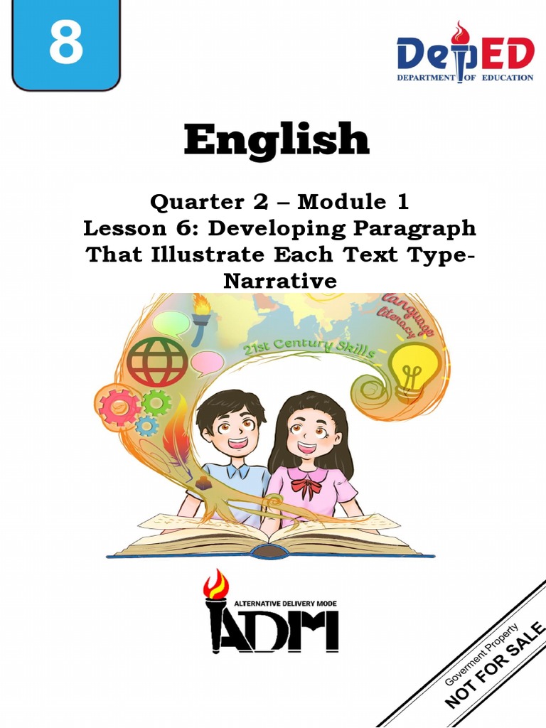 Quarter 2 - Module 1 Lesson 6: Developing Paragraph That Illustrate Each Text Type-Narrative ...