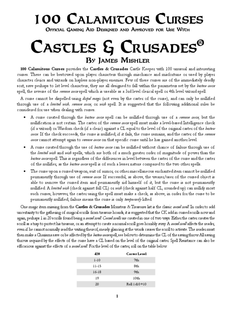 100 Calamitous Curses | PDF | Nature