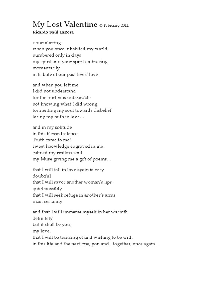 My Lost Valentine | PDF
