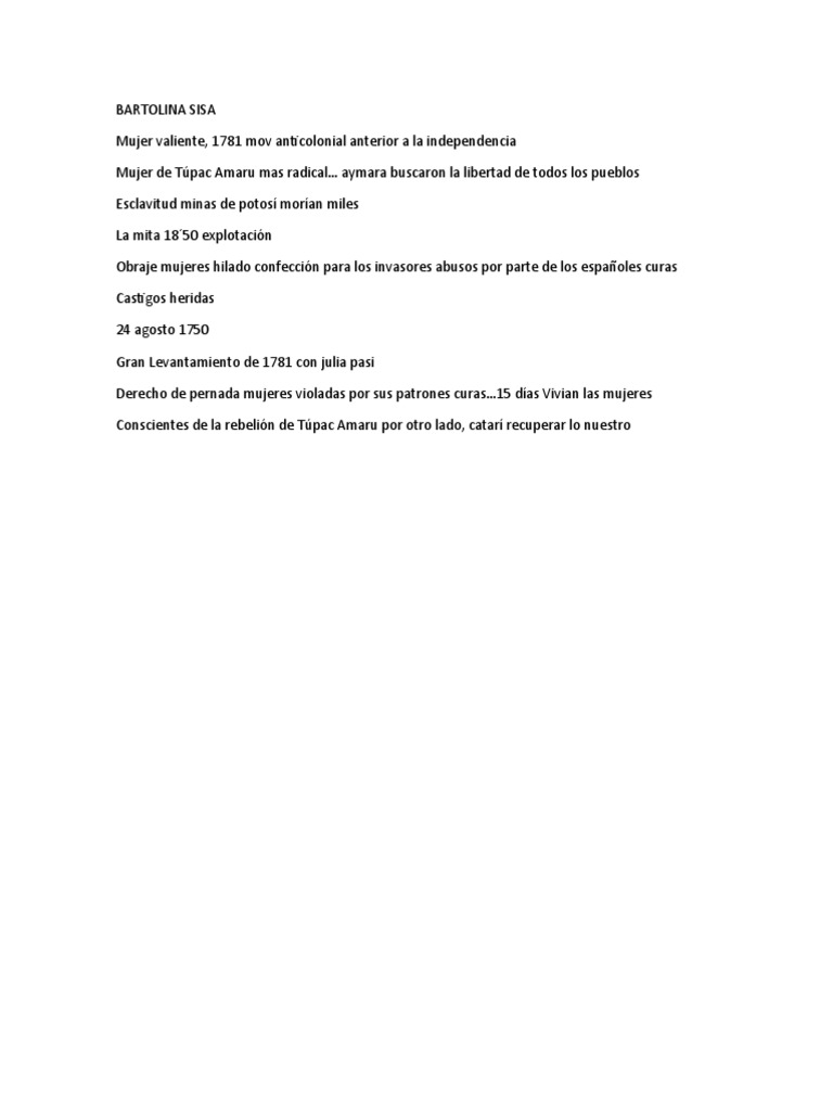 Bartolina Sisa | PDF