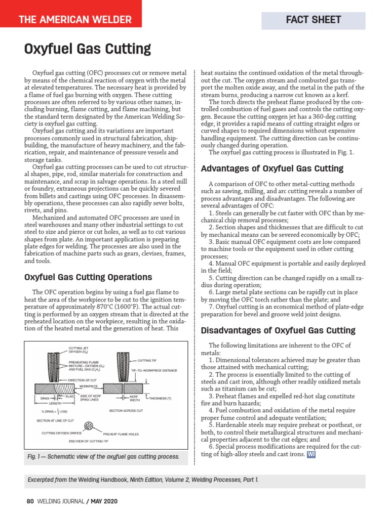 Oxyfuel Gas Cutting | PDF | Procedural Knowledge | Secondary Sector Of ...