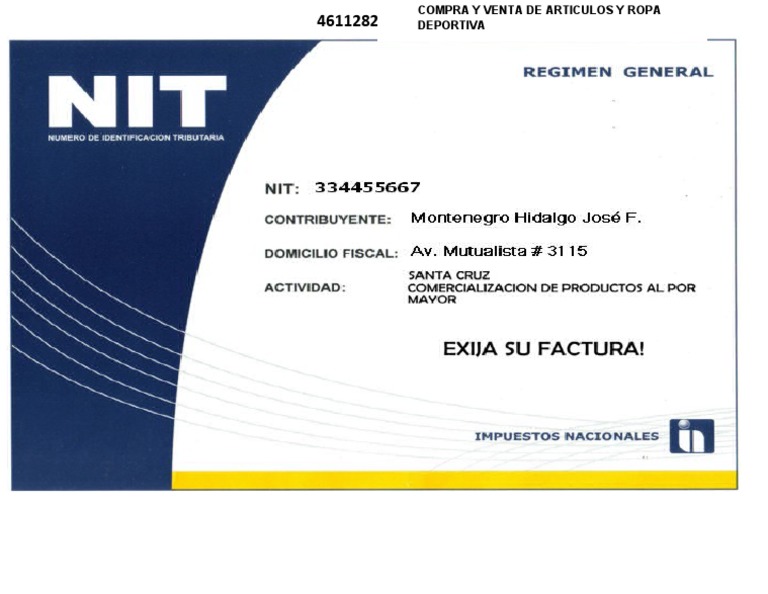 Caratula Del Nit | PDF