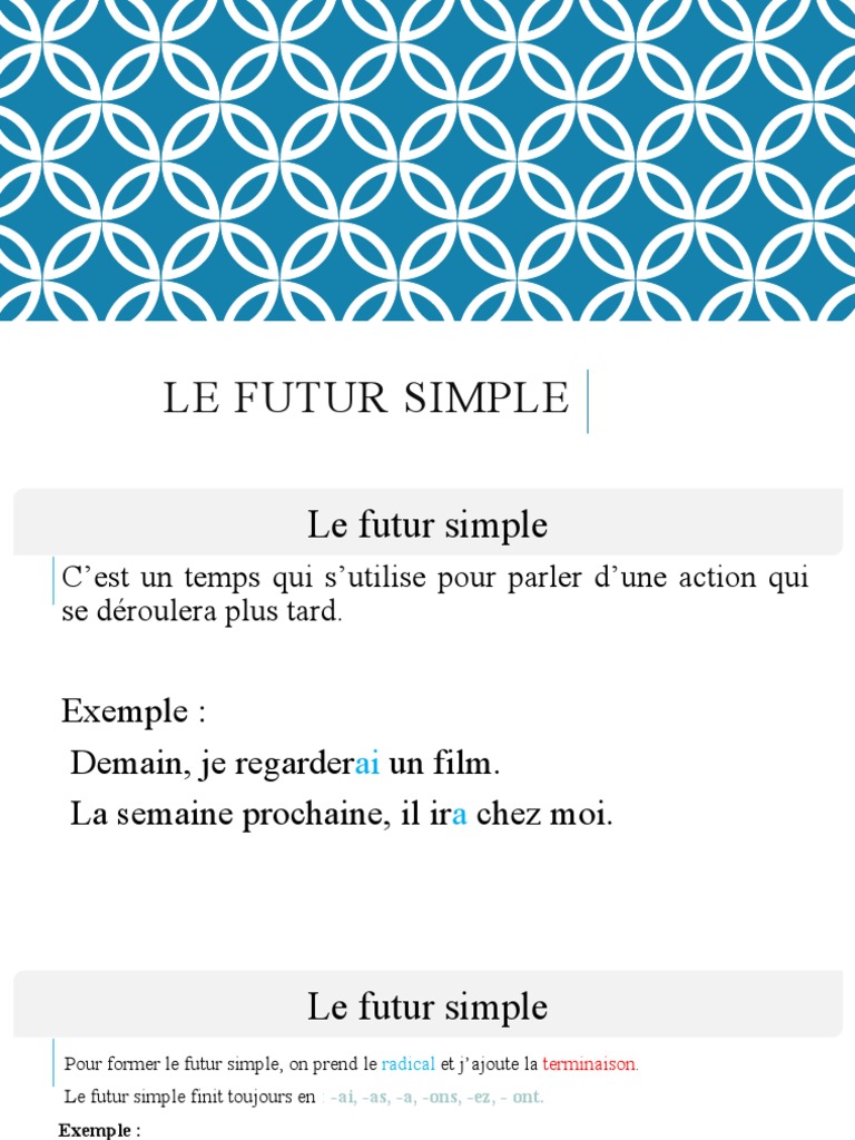 Guide du futur simple en français | PDF | Arts du langage et discipline ...