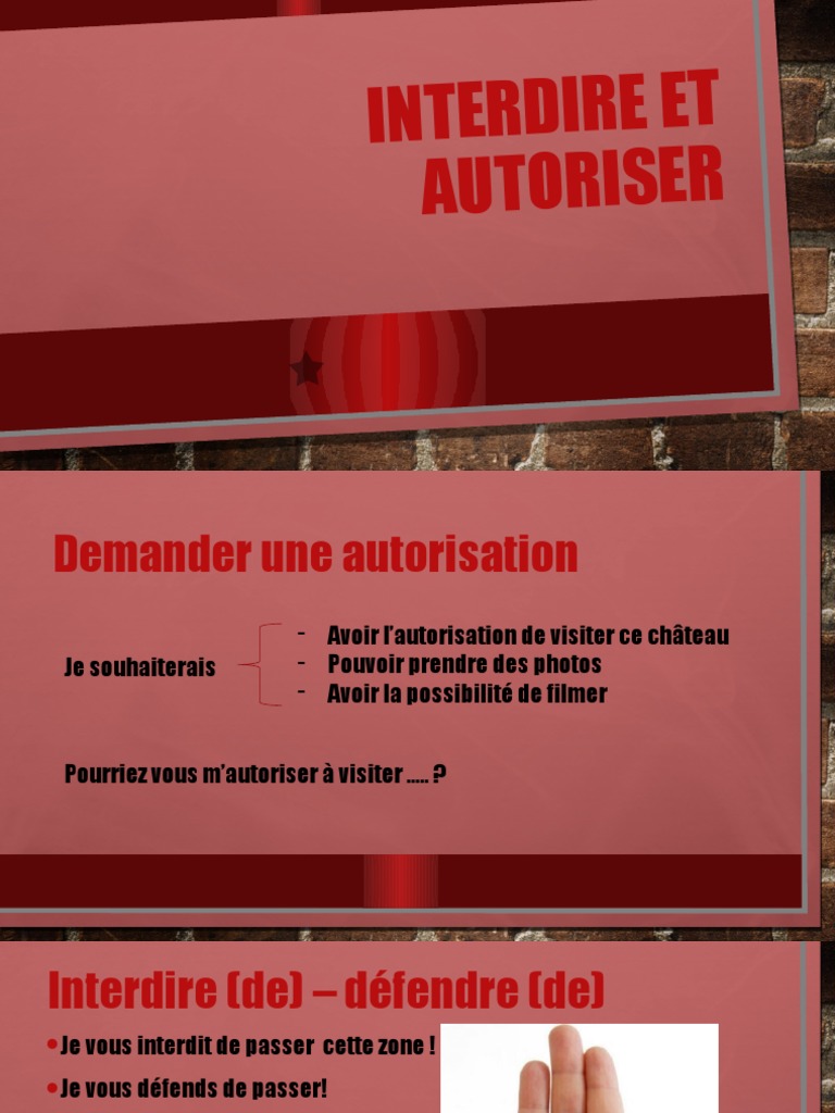 Interdire Et Autoriser | PDF