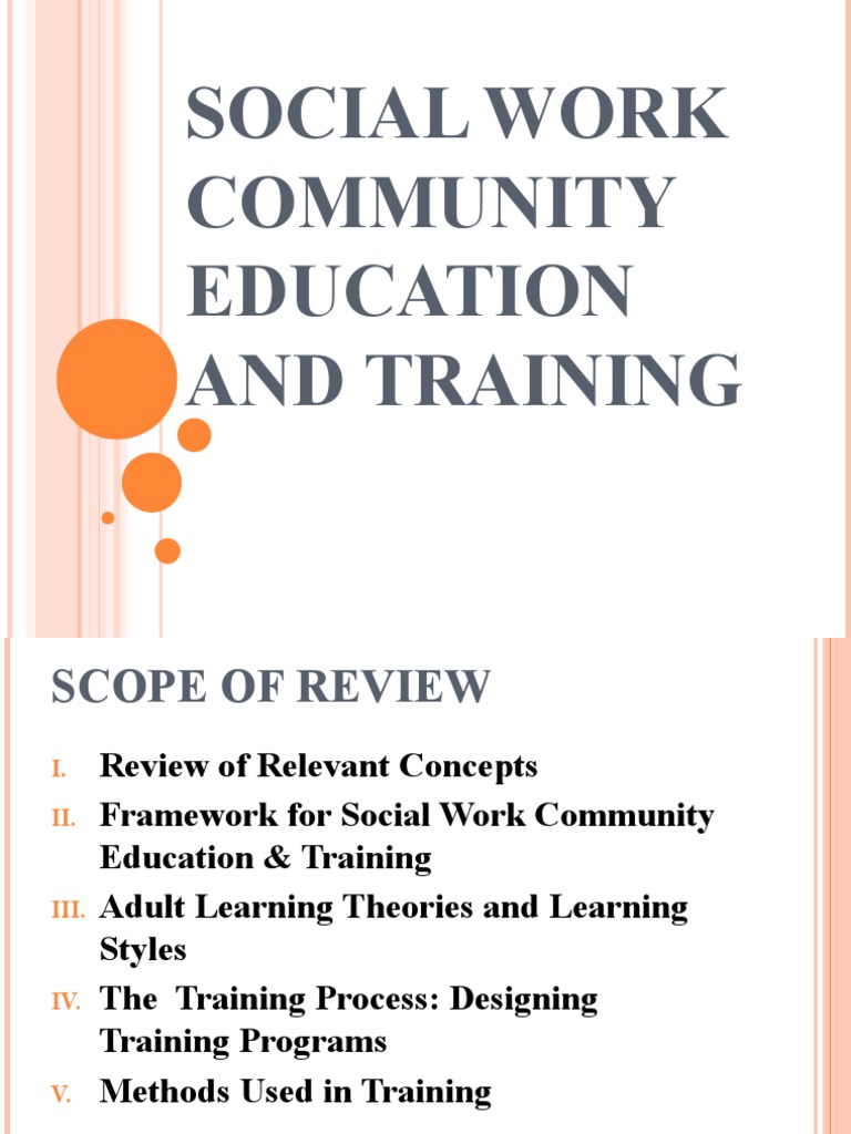 Community Education in Social Work Training | PDF | Learning | Attitude ...