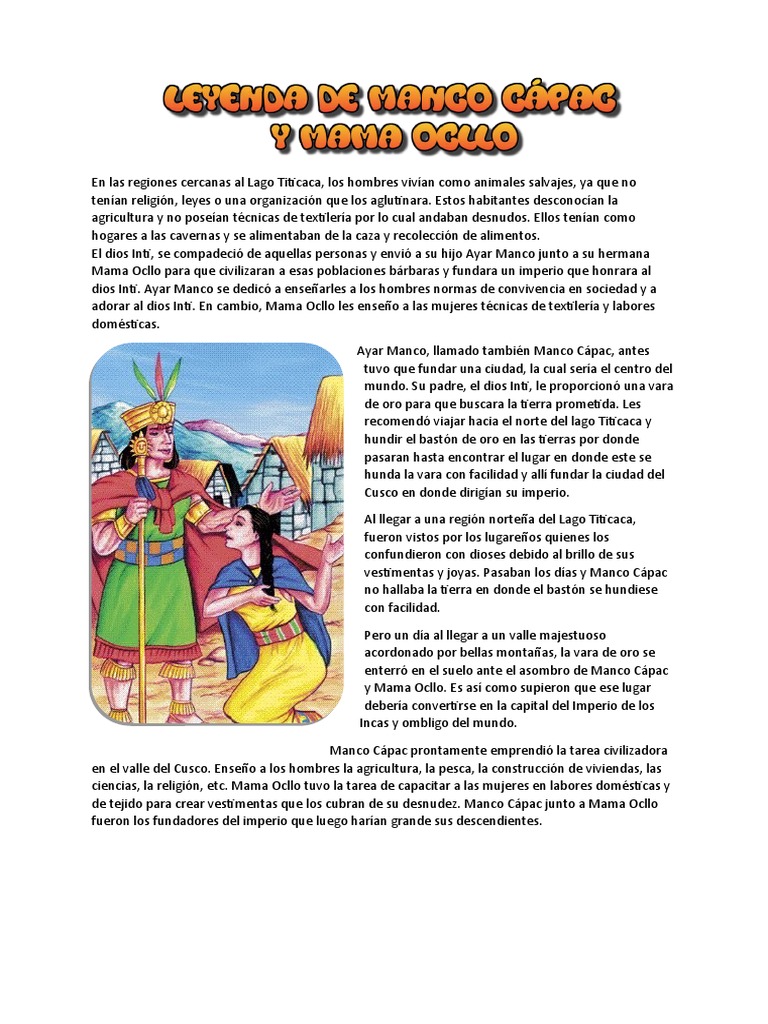 Leyendas Incas | PDF | Perú