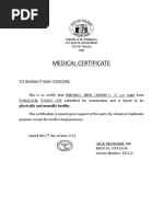 Medico-Legal Certificate Sample | PDF