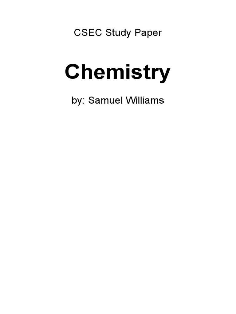 Csec Study Paper Chemistry Atomic Structure Pdf Isotope Atoms