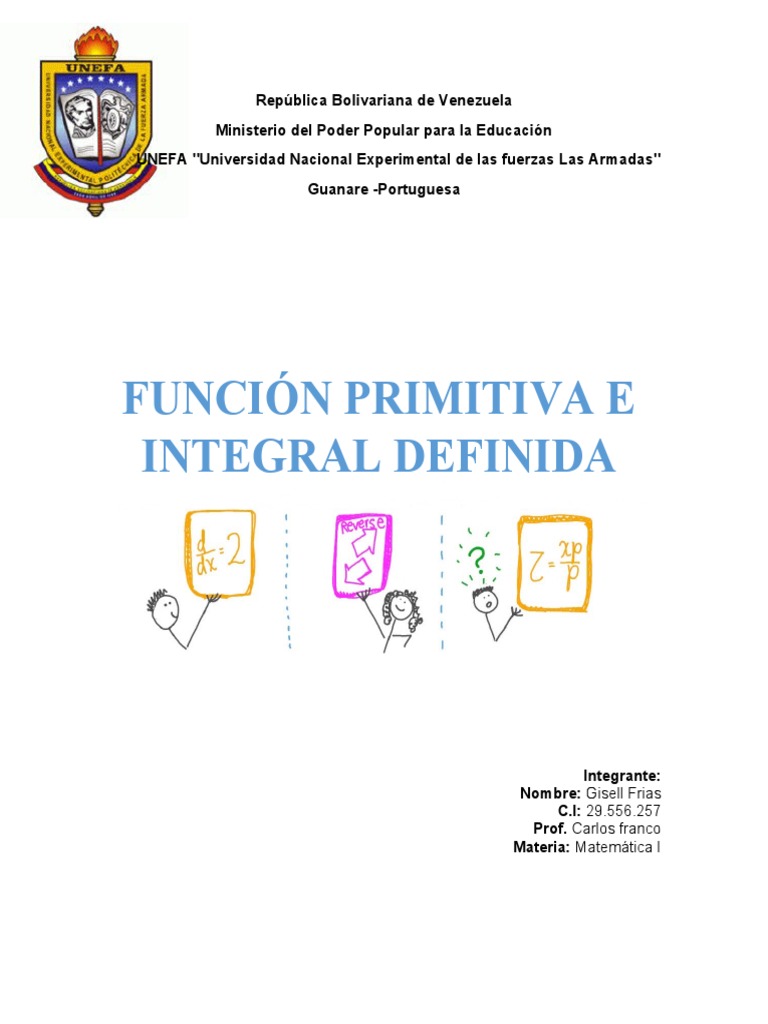Función Primitiva e Integral Definida | PDF | Integral | Derivado