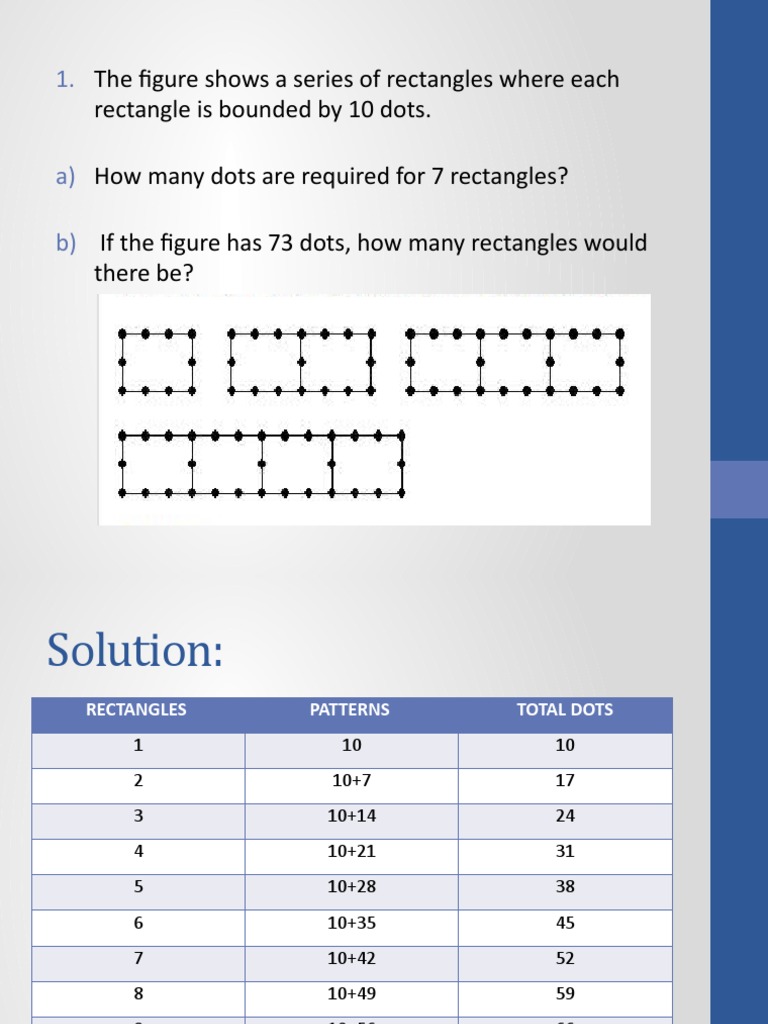 Rectangles Dot Pattern Math Problem | PDF