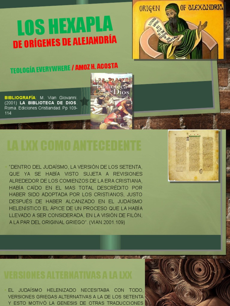 Los Hexapla Proyecto | PDF | Septuaginta | Origen
