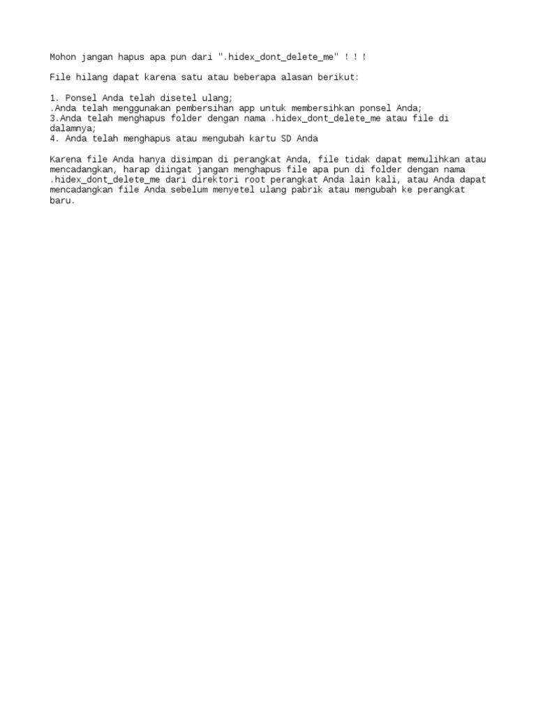 Don't Delete Anything in This Fold | PDF