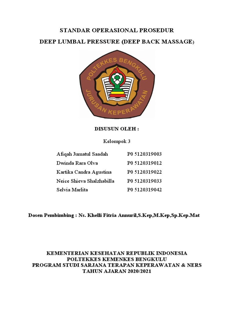Kel 3 - Sop Deep Lumbal Pressure | PDF