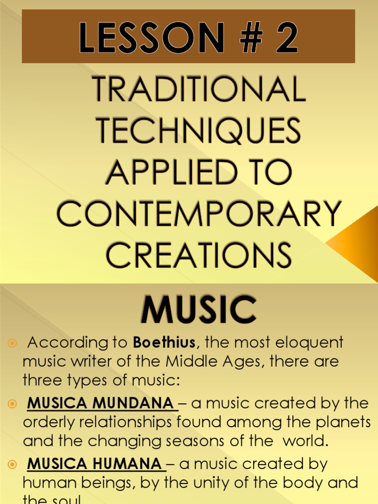 Traditional Techniques Applied To Contemporary Creation | PDF ...