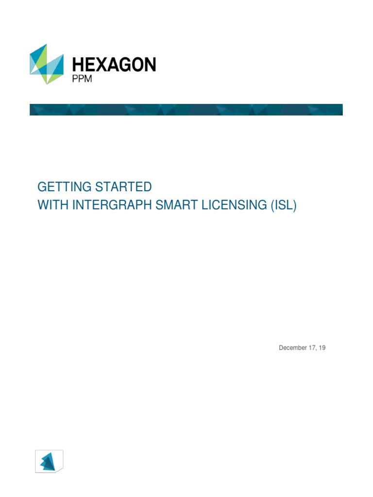 Getting Started With Intergraph Smart Licensing (Isl) : December 17, 19 ...
