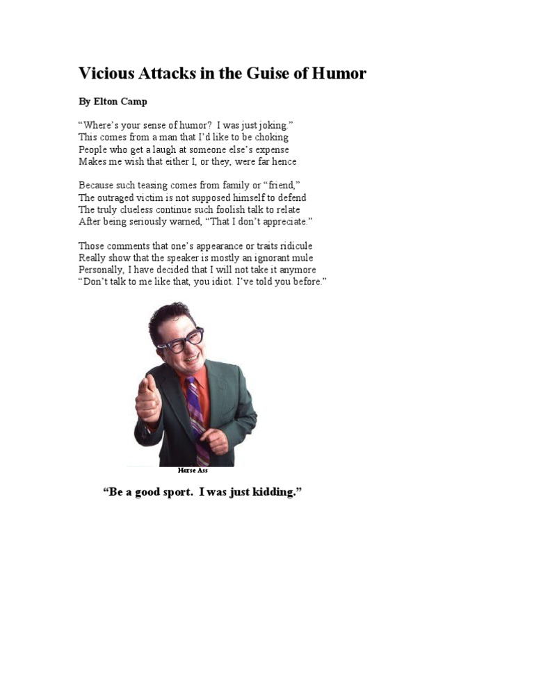 Vicious Attacks in The Guise of Humor | PDF