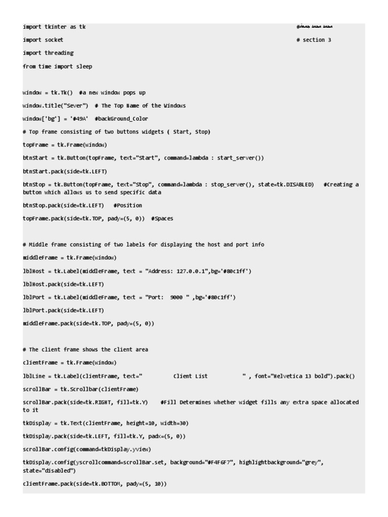 Import Tkinter As TK | PDF | Network Socket | Client (Computing)