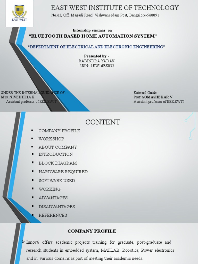 Internship | PDF | Arduino | Home Automation