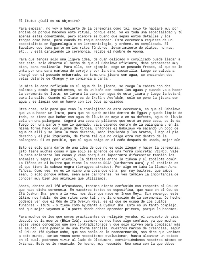 El Itutu Cual Es Su Objetivo | PDF | Oveja | Muerte