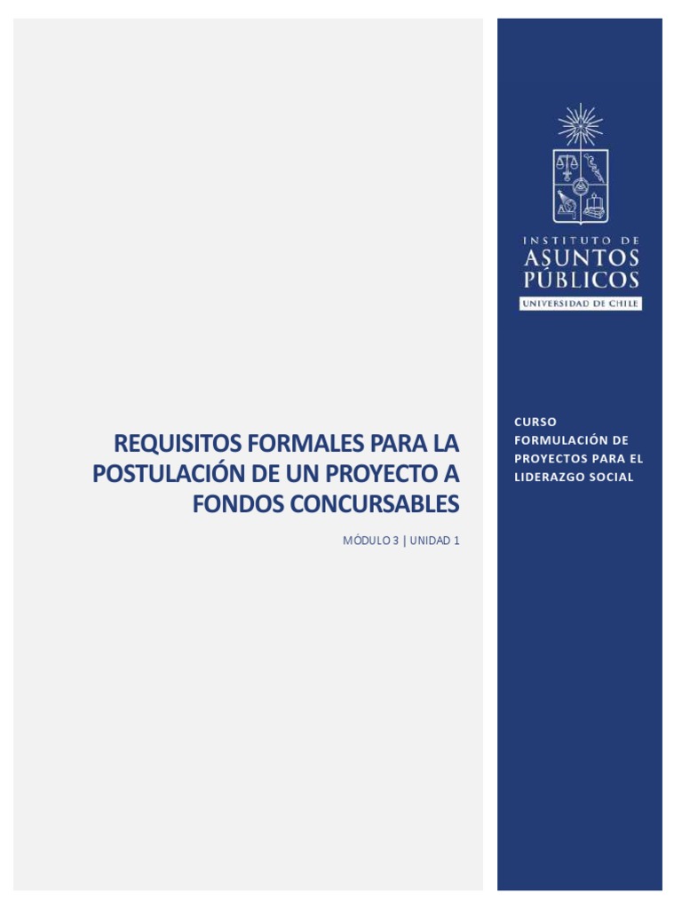 Requisitos para Postular a Fondos Concursables | PDF | Presupuesto ...
