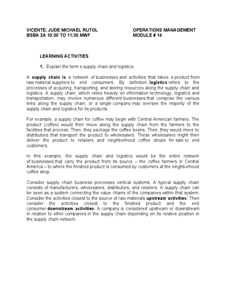 Operations MGT Module #14 | PDF | Cloud Computing | Supply Chain