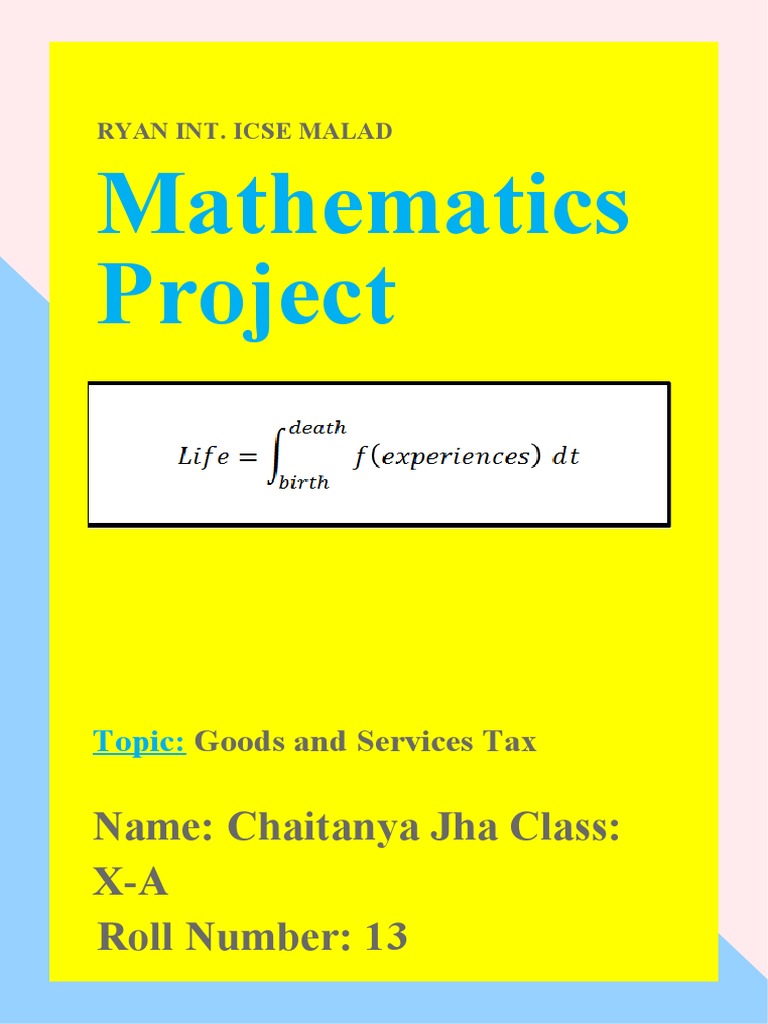 Mathematics Project: Ryan Int. Icse Malad | PDF