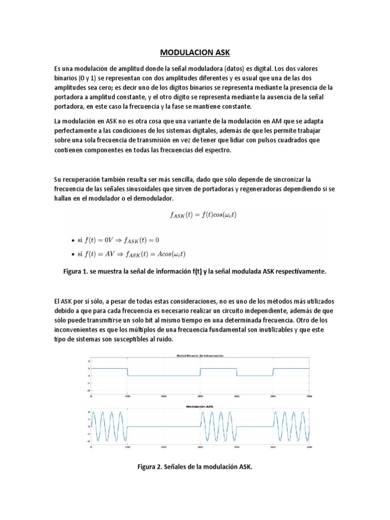 Modulacion Ask | PDF | Modulación | Modulación de frecuencia