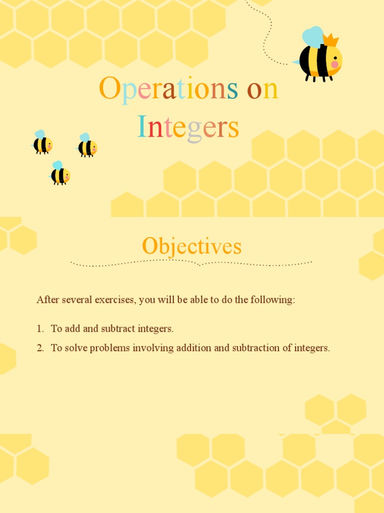 Addition and Subtraction of Integers | PDF | Integer | Elementary Mathematics