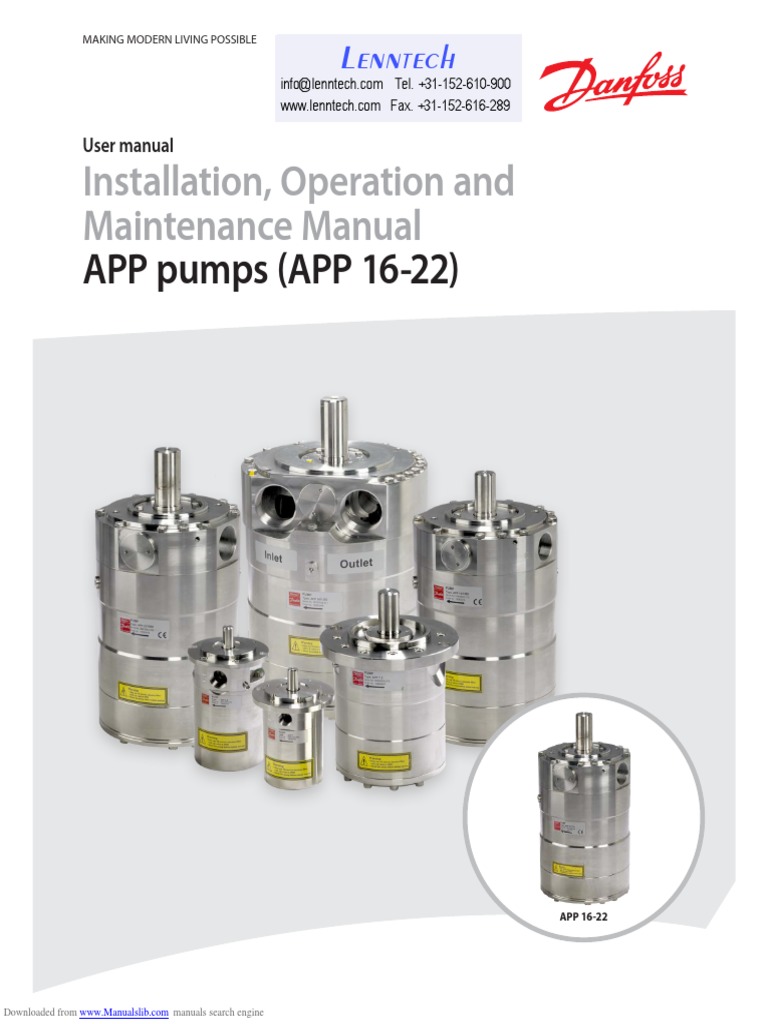 Installation, Operation and Maintenance Manual: APP Pumps (APP 16-22 ...