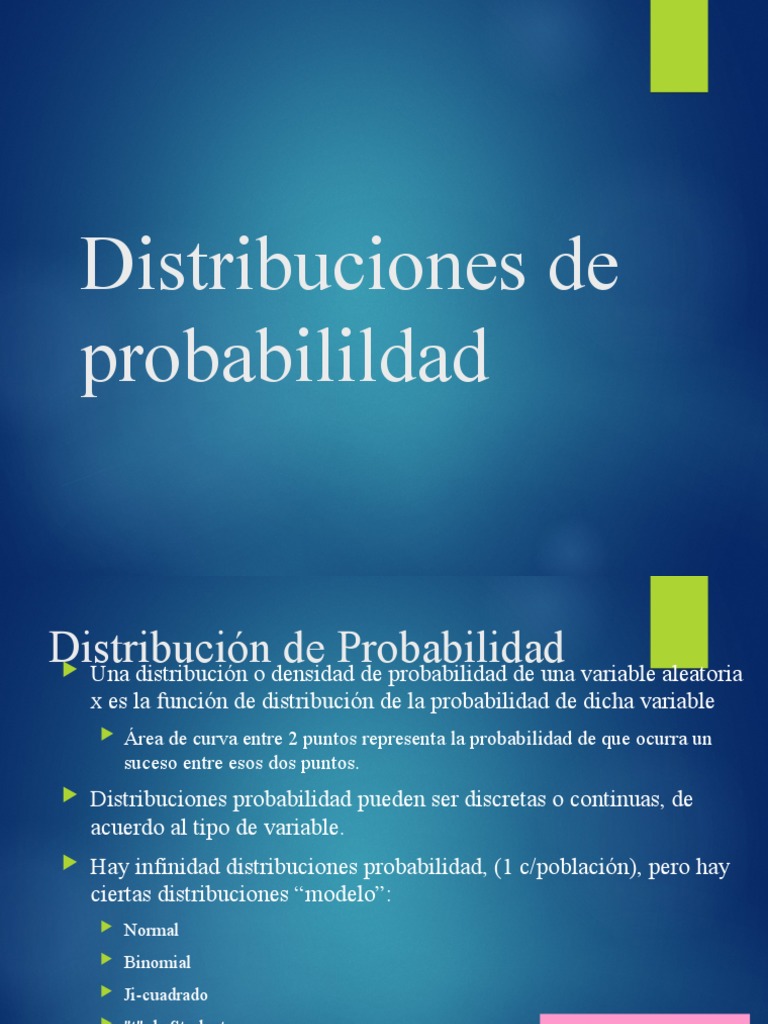 Distribuciones de Probabilidad | PDF | Distribución de probabilidad ...