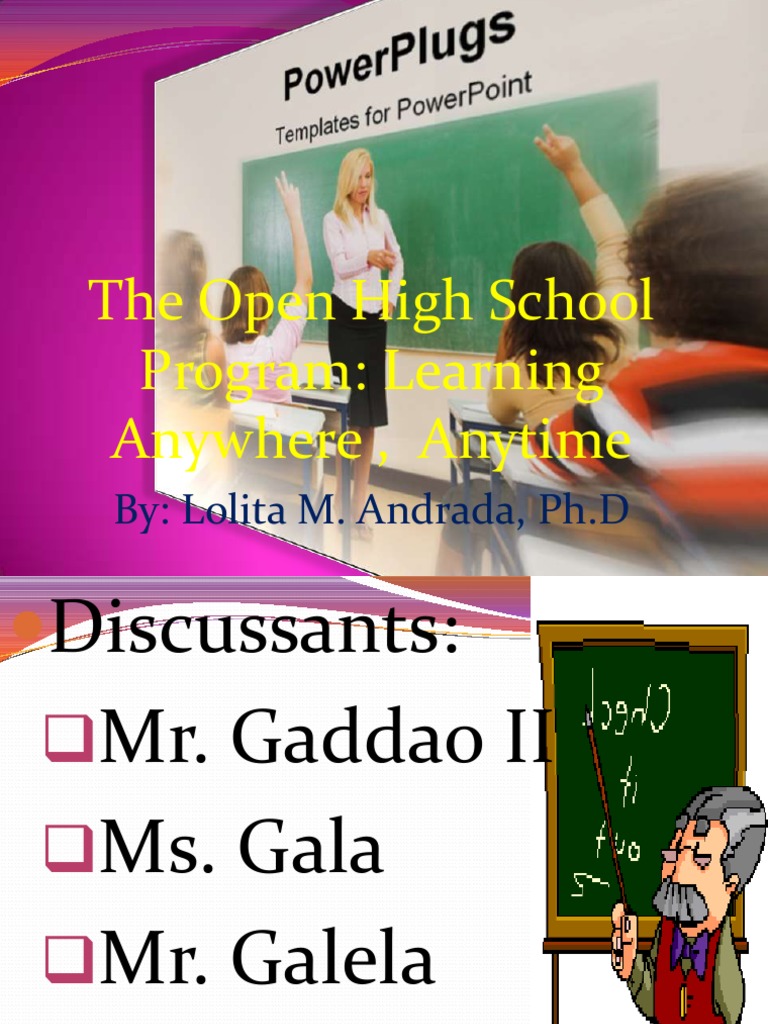 The Open High School Program: Learning Anywhere, Anytime: By: Lolita M ...