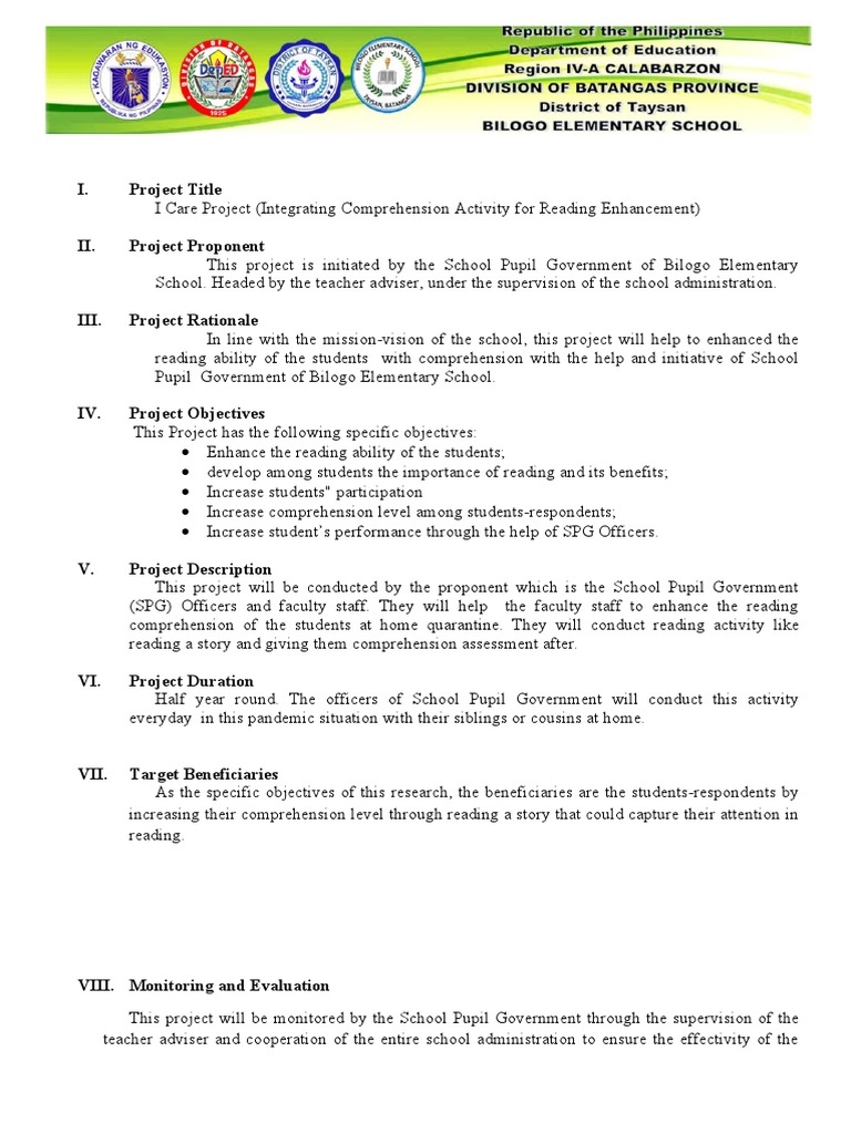 Project Proposal Youth Formation (Reading Program) | PDF | Education ...