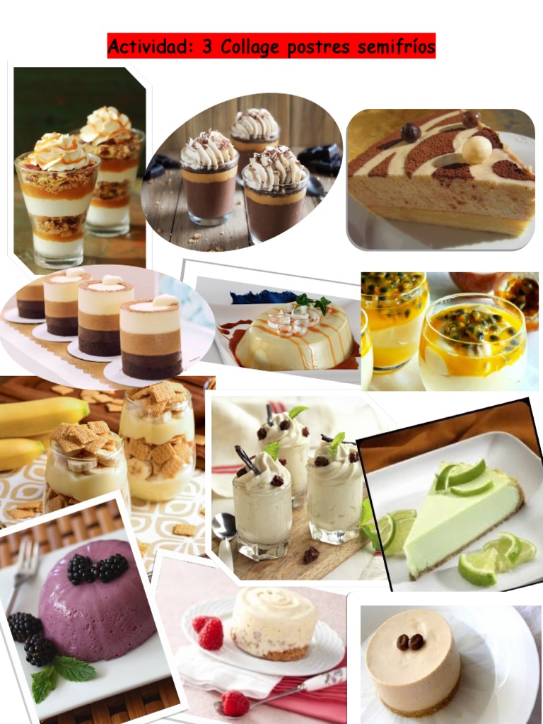 Actividad 3 Collage de Postres Semifrios | PDF