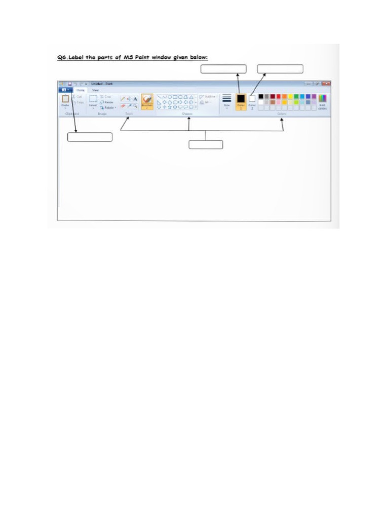 Label Parts of Ms Paint | PDF