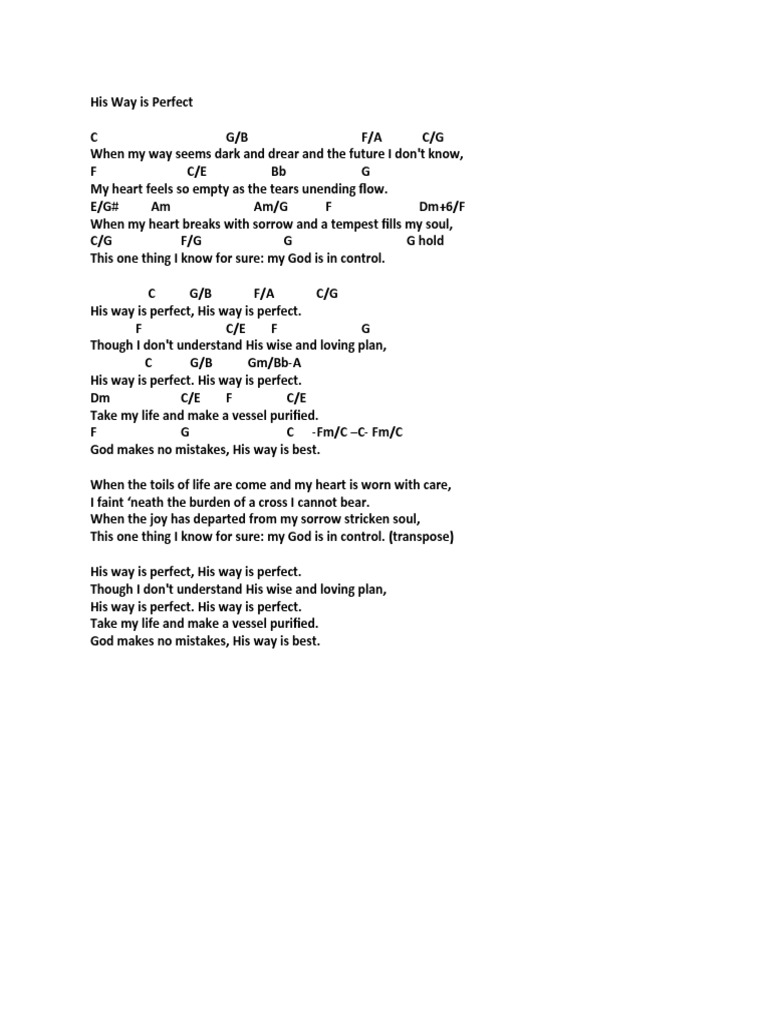 His Way Is Perfect | PDF