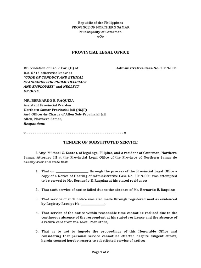 Substituted Service | PDF | Public Law | Justice